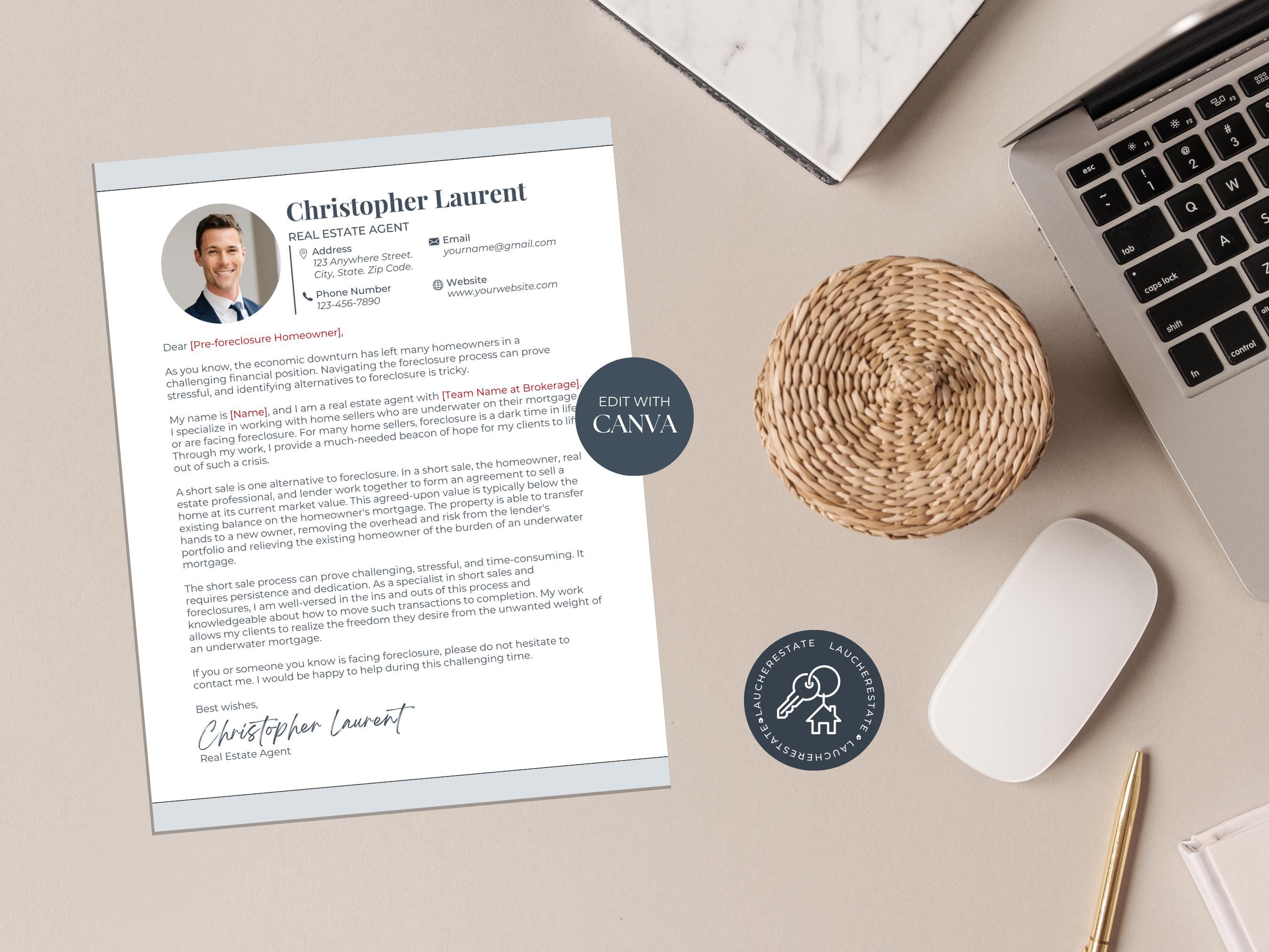 Real Estate Pre-foreclosure Letter, Foreclosure Prospecting Letter ...