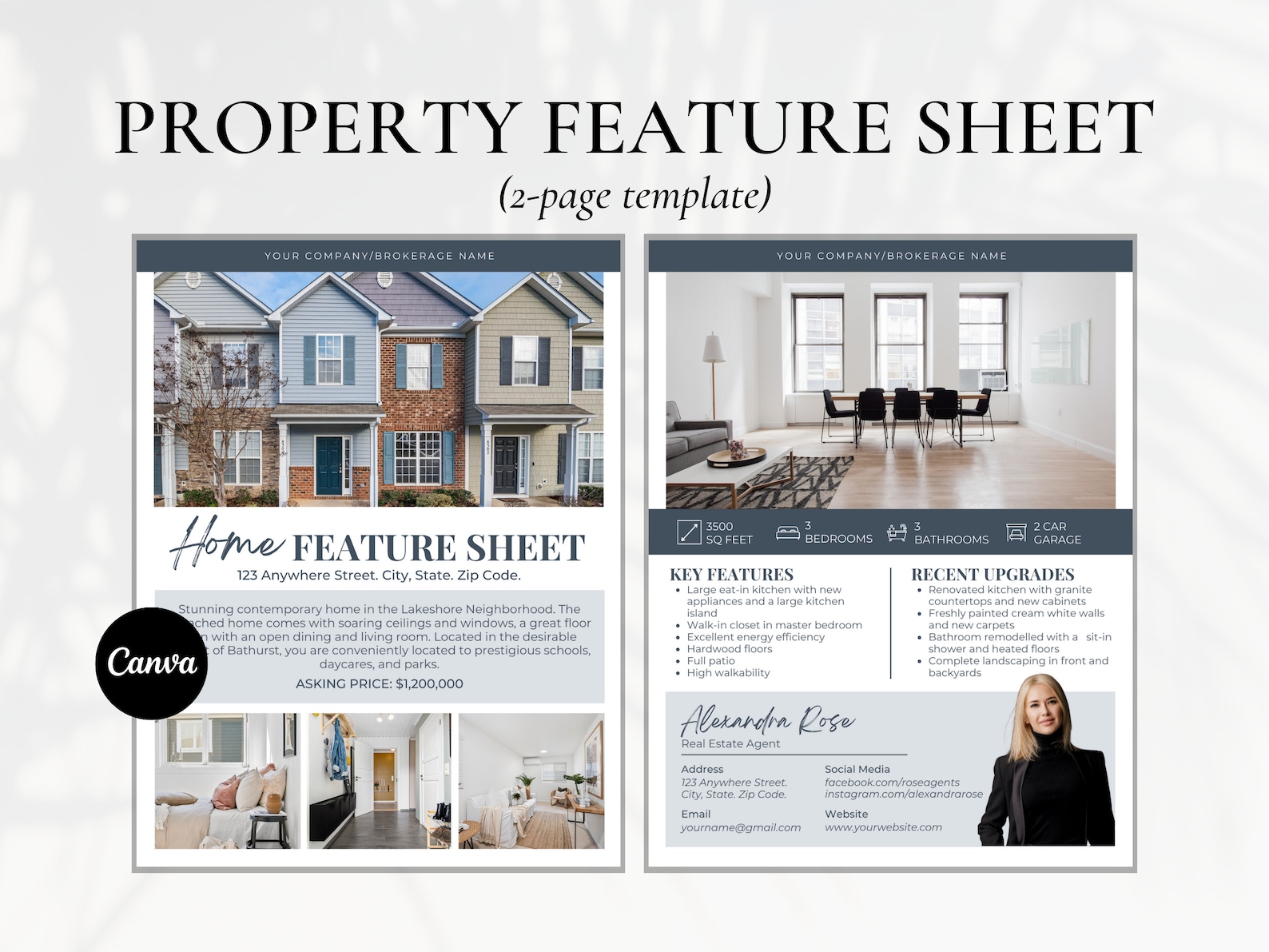 Real Estate Feature Sheet Open House Flyer Home Feature - Etsy