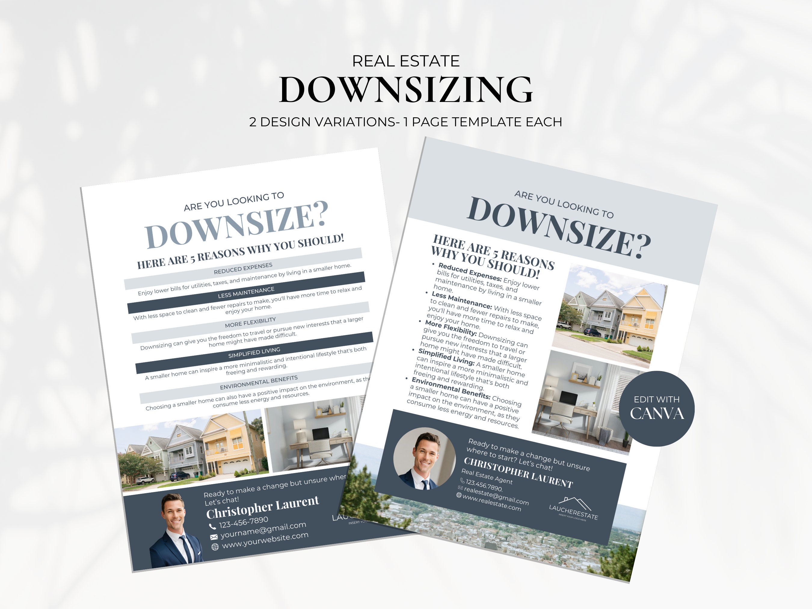 Real Estate Downsizing Flyers, Senior Downsizing Letter, Real Estate ...
