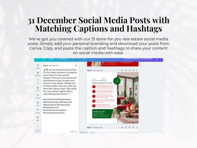 31 December Realtor Instagram Posts, Real Estate Social Media Post With ...