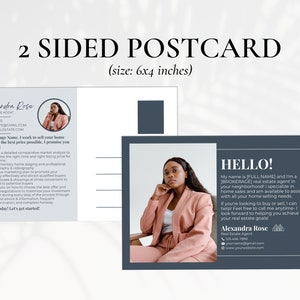 New Realtor Postcard Template, Agent Introduction Postcard, Real Estate ...