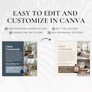 Client Testimonial Instagram Posts, Realtor Testimony Post Template ...