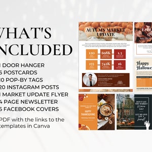 Fall Real Estate Marketing Bundle, Fall Real Estate Pop By, Fall ...