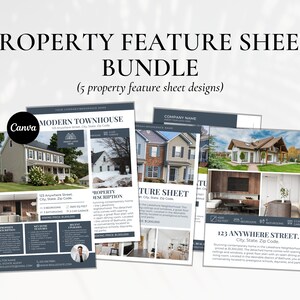 Real Estate Property Feature Sheet Bundle Realty Feature - Etsy