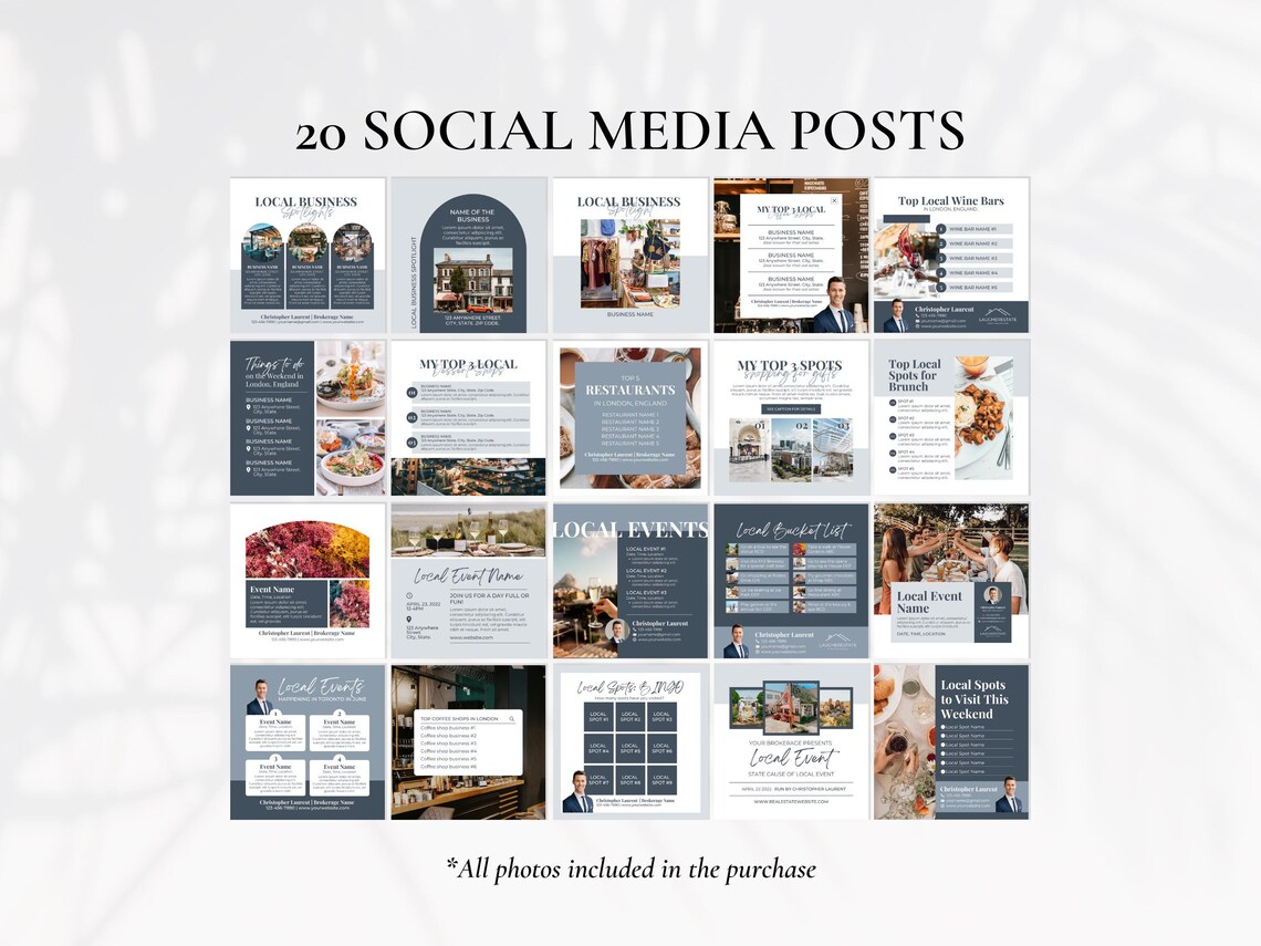Local Business Realtor Instagram Posts, Local Events Instagram Template ...