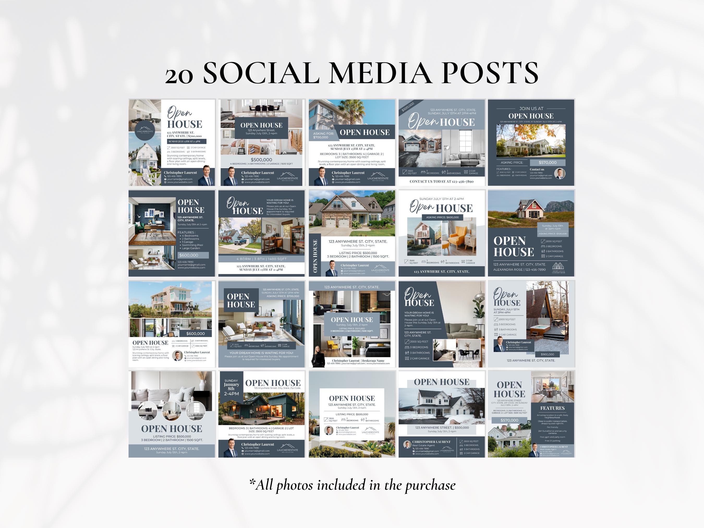 20 Open House Instagram Posts, Open House Social Media Posts, Realtor ...