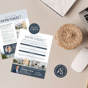 Real Estate Downsizing Flyers, Senior Downsizing Letter, Real Estate ...