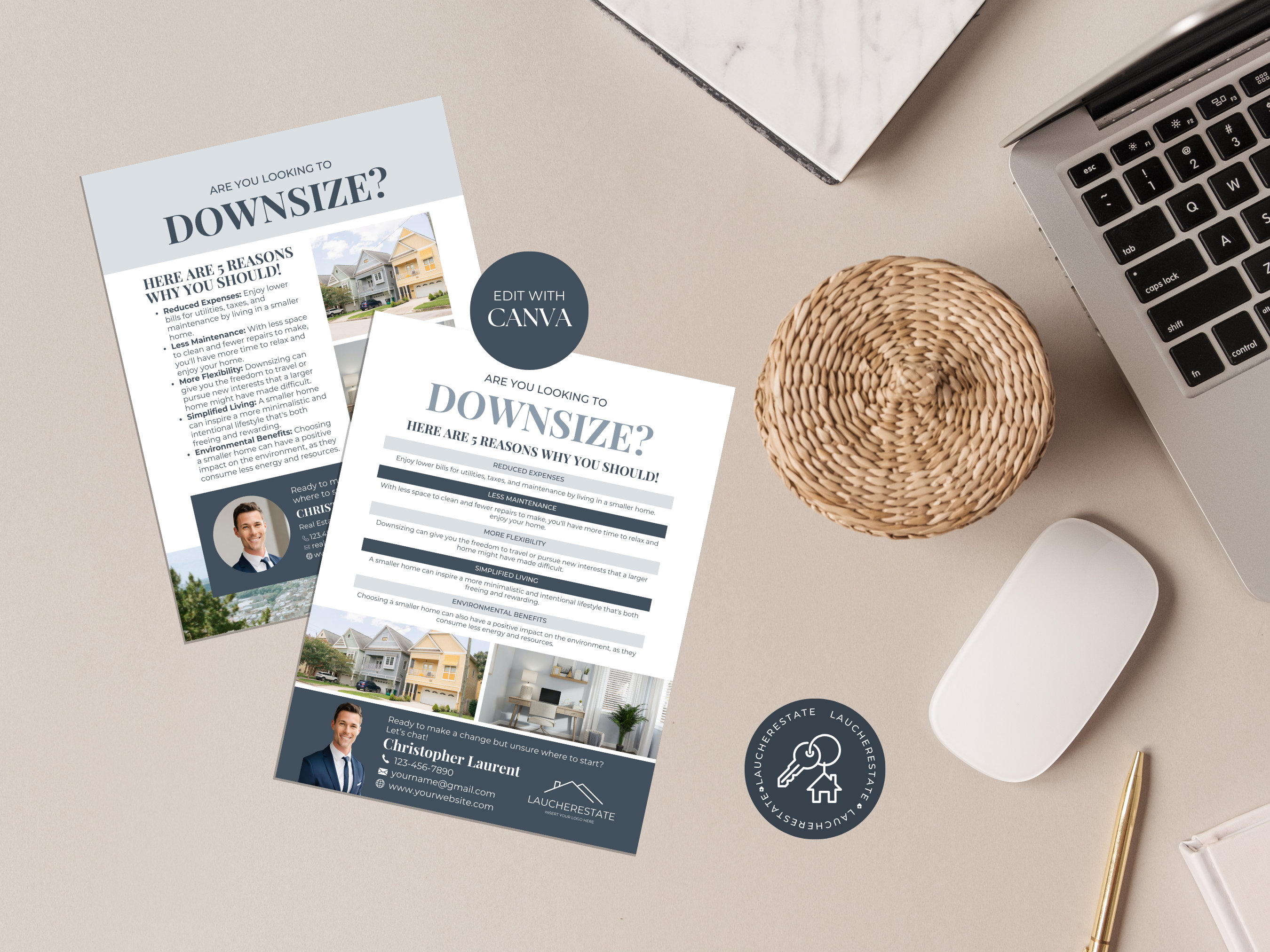Real Estate Downsizing Flyers, Senior Downsizing Letter, Real Estate ...