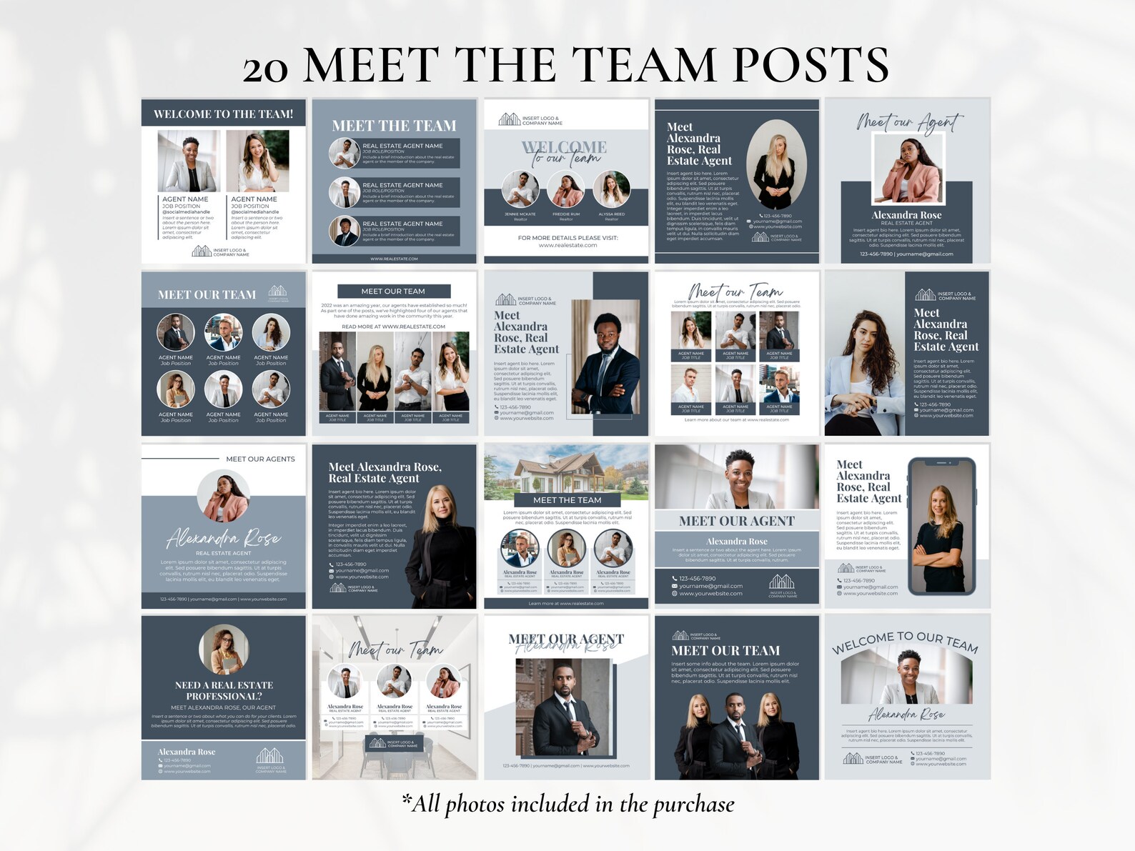 Agent Introduction Instagram Posts Real Estate Team Realtor - Etsy