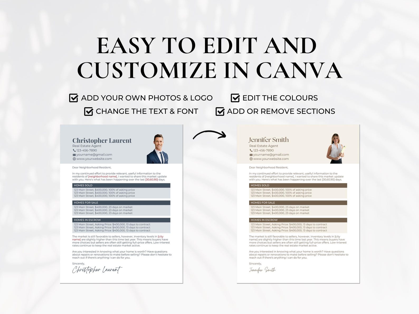 Market Update Letter, Real Estate Market Update Letter, Realtor Market ...