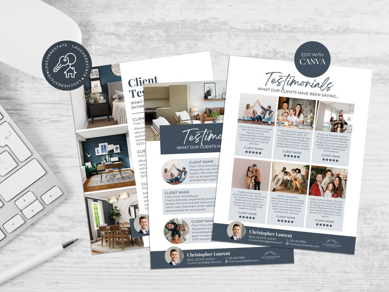 Client Testimonial Flyer, Testimonial Template, Real Estate Flyer ...