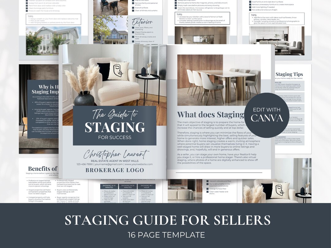 Real Estate Home Staging Guide, Staging Checklist, New Home Staging ...