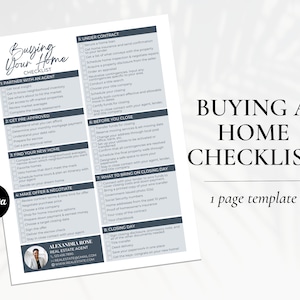 Buying a House Checklist, First-time Home Buyer Checklist Template ...