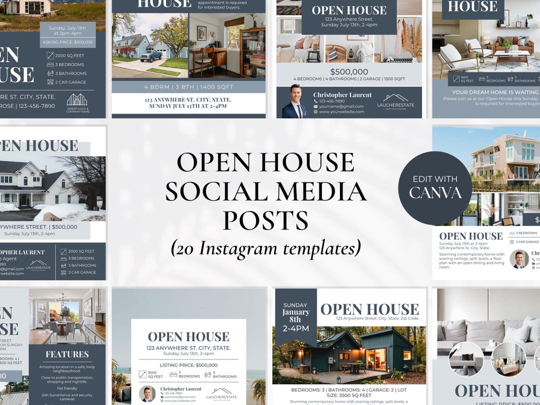 20 Open House Instagram Posts, Open House Social Media Posts, Realtor ...