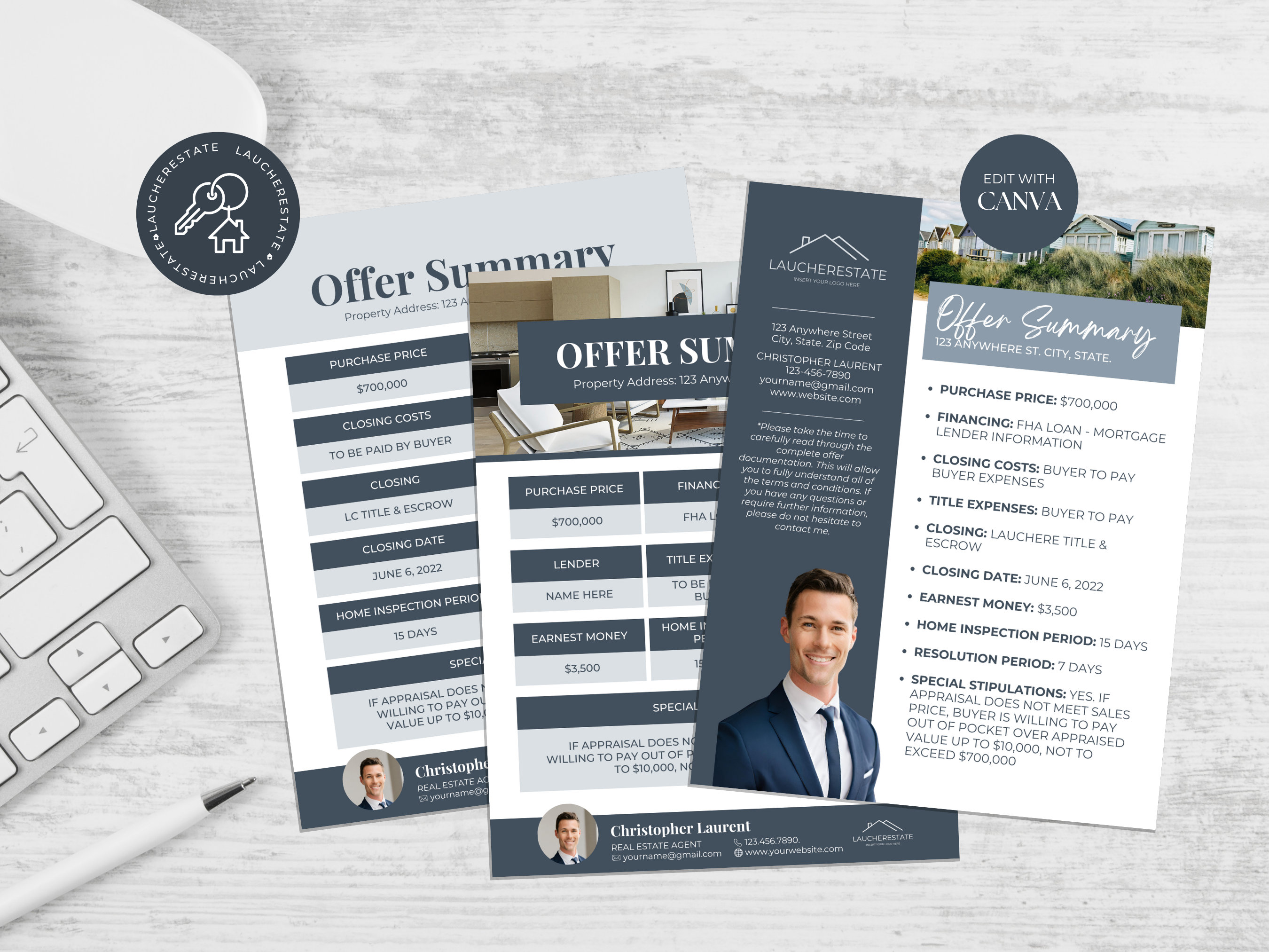 Real Estate Offer Summary Cover Sheet, Real Estate Offer Presentation ...