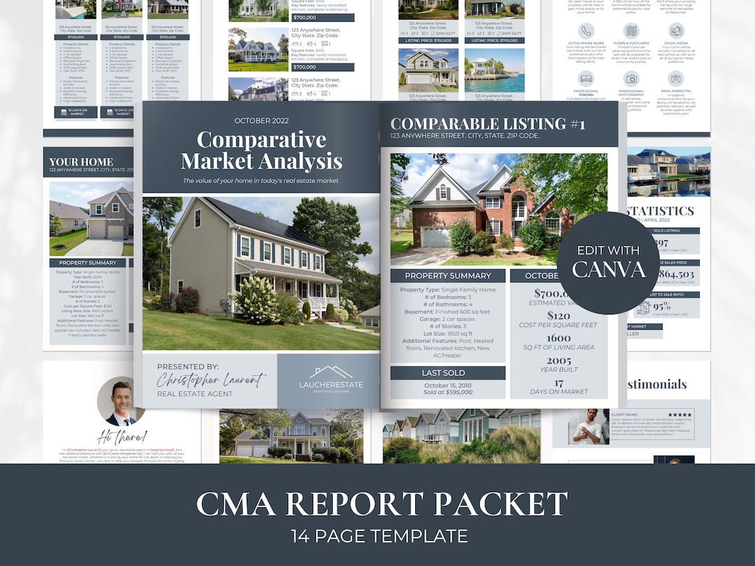 Real Estate CMA Template, Comparative Market Analysis, Realtor CMA ...