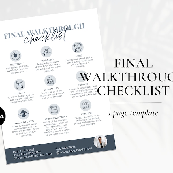 New Home Walk Through Checklist - Etsy