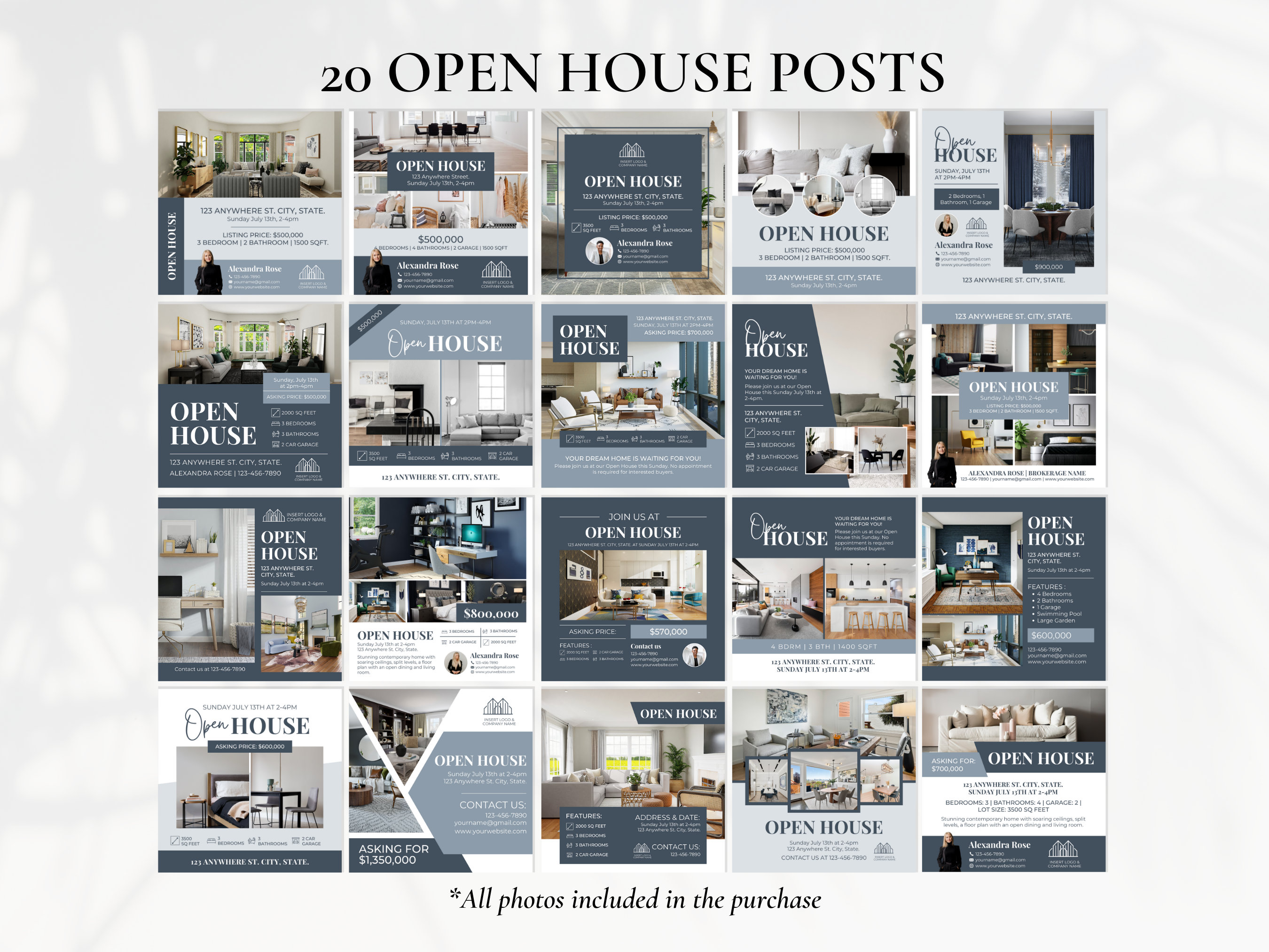 20 Open House Instagram Posts, Open House Social Media Posts, Realtor ...