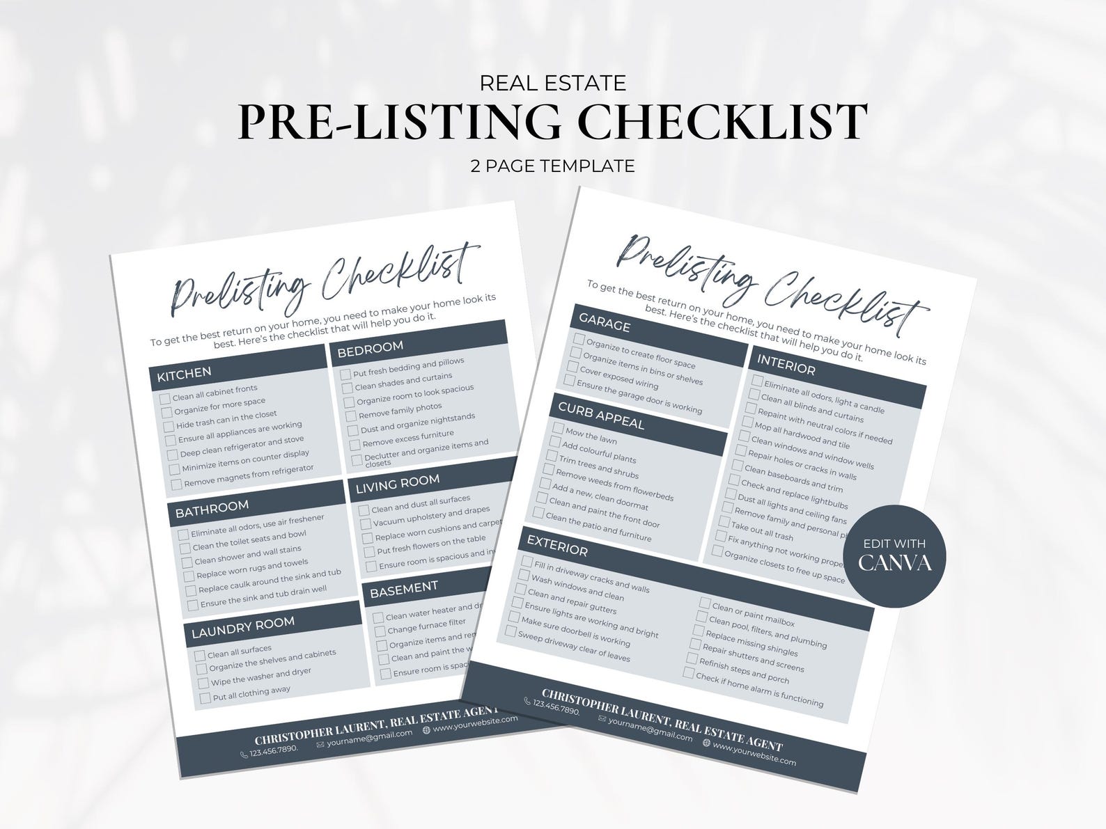Real Estate Pre-listing Checklist, Home Selling Guide, Home Seller ...
