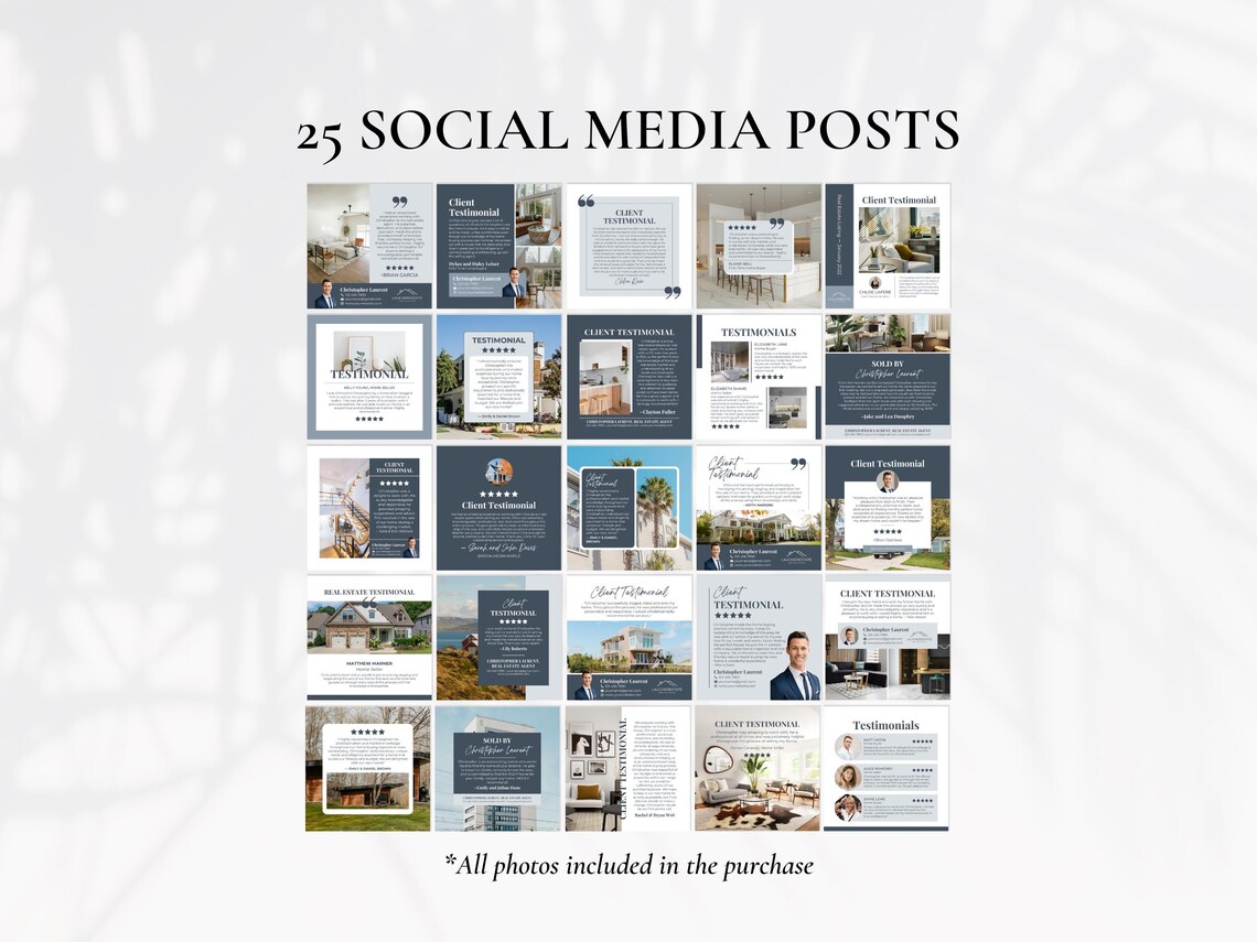 Client Testimonial Instagram Posts, Realtor Testimony Post Template ...