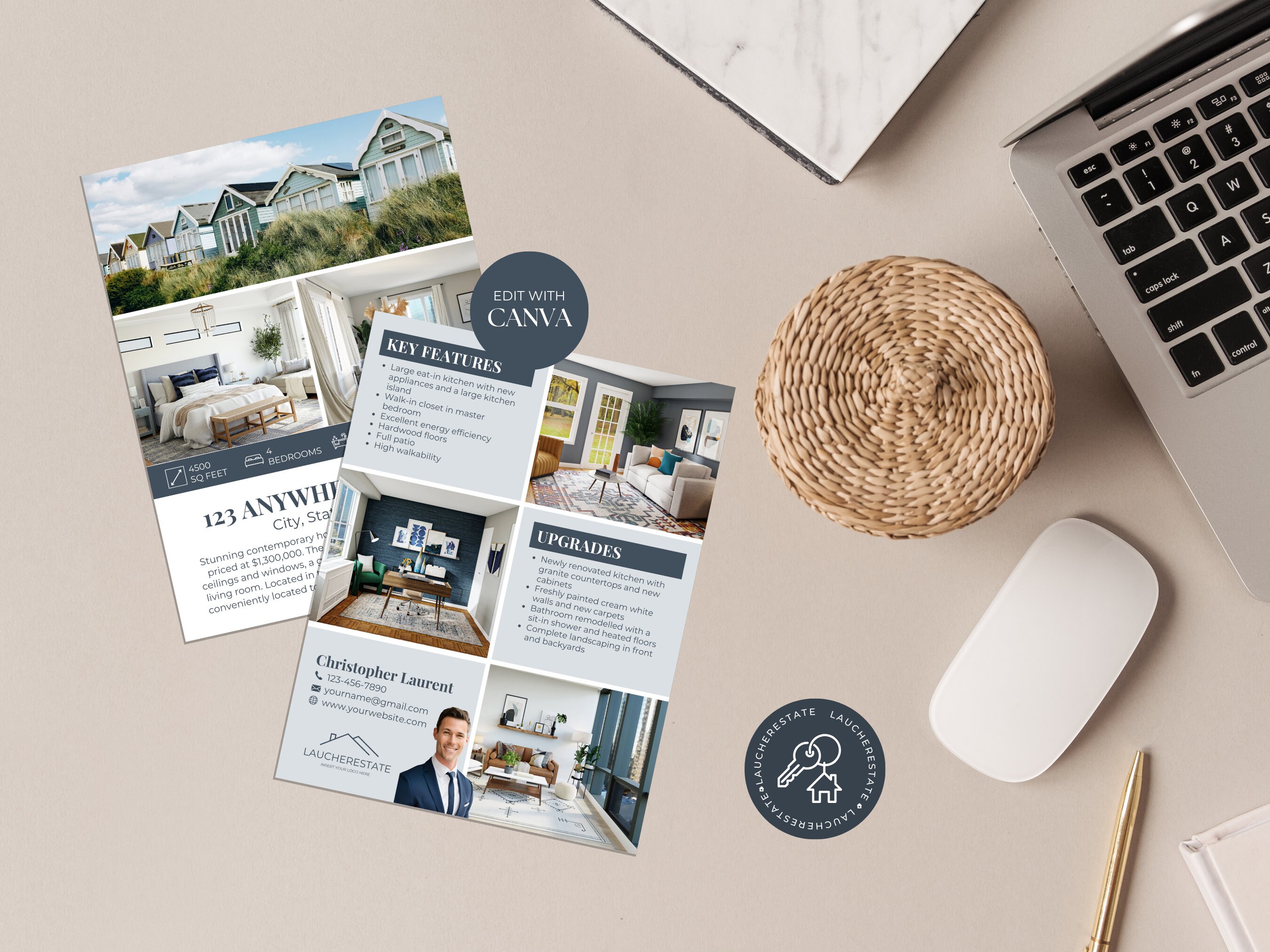 Real Estate Property Feature Sheet Template, Real Estate Brochure ...