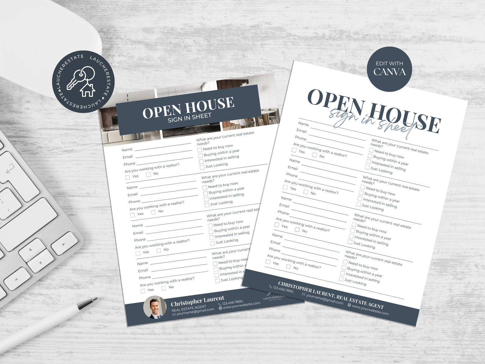 Real Estate Open House Sign in Sheet, Realtor Open House Template, Real ...