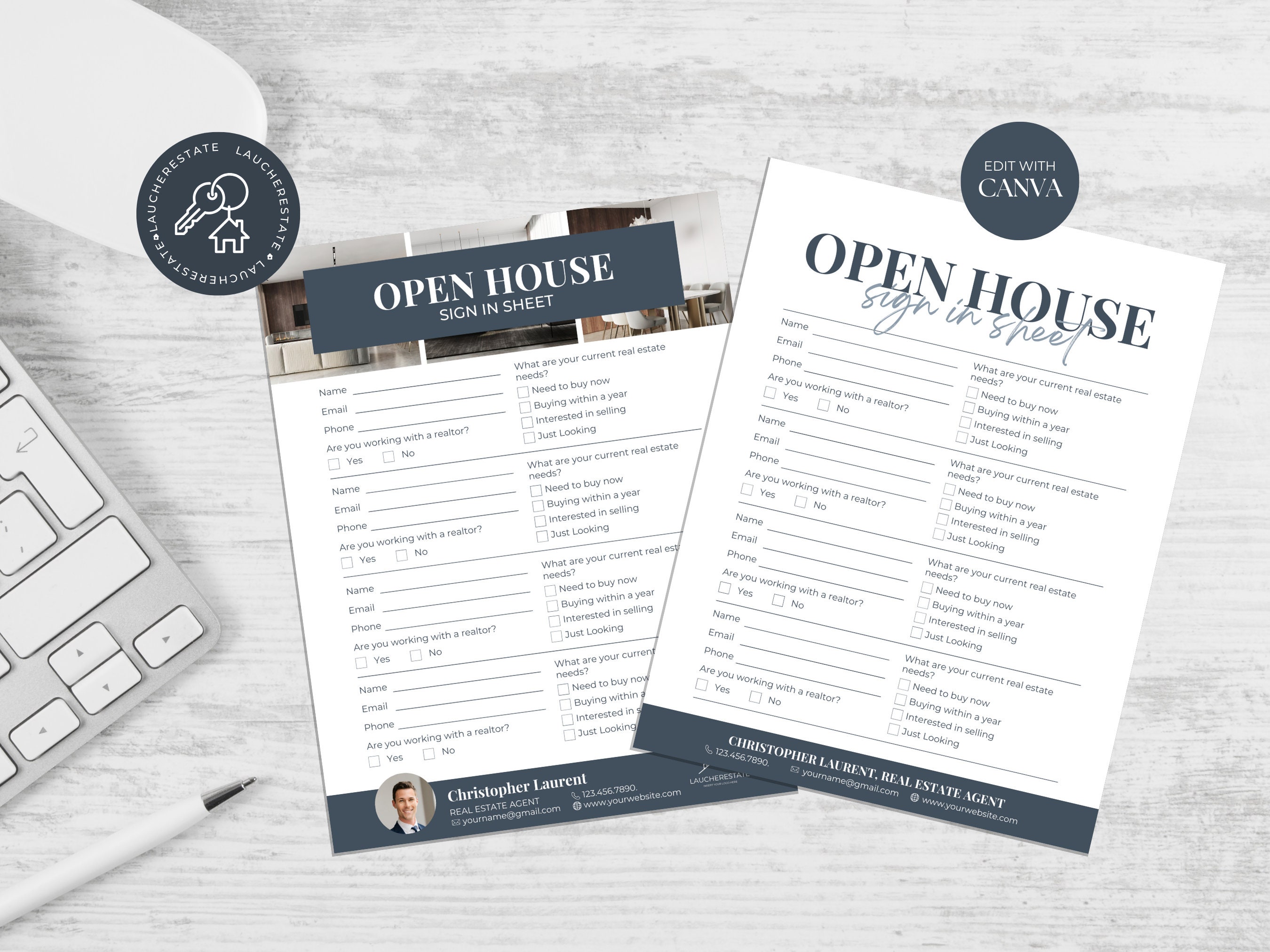 Real Estate Open House Sign in Sheet, Realtor Open House Template, Real ...