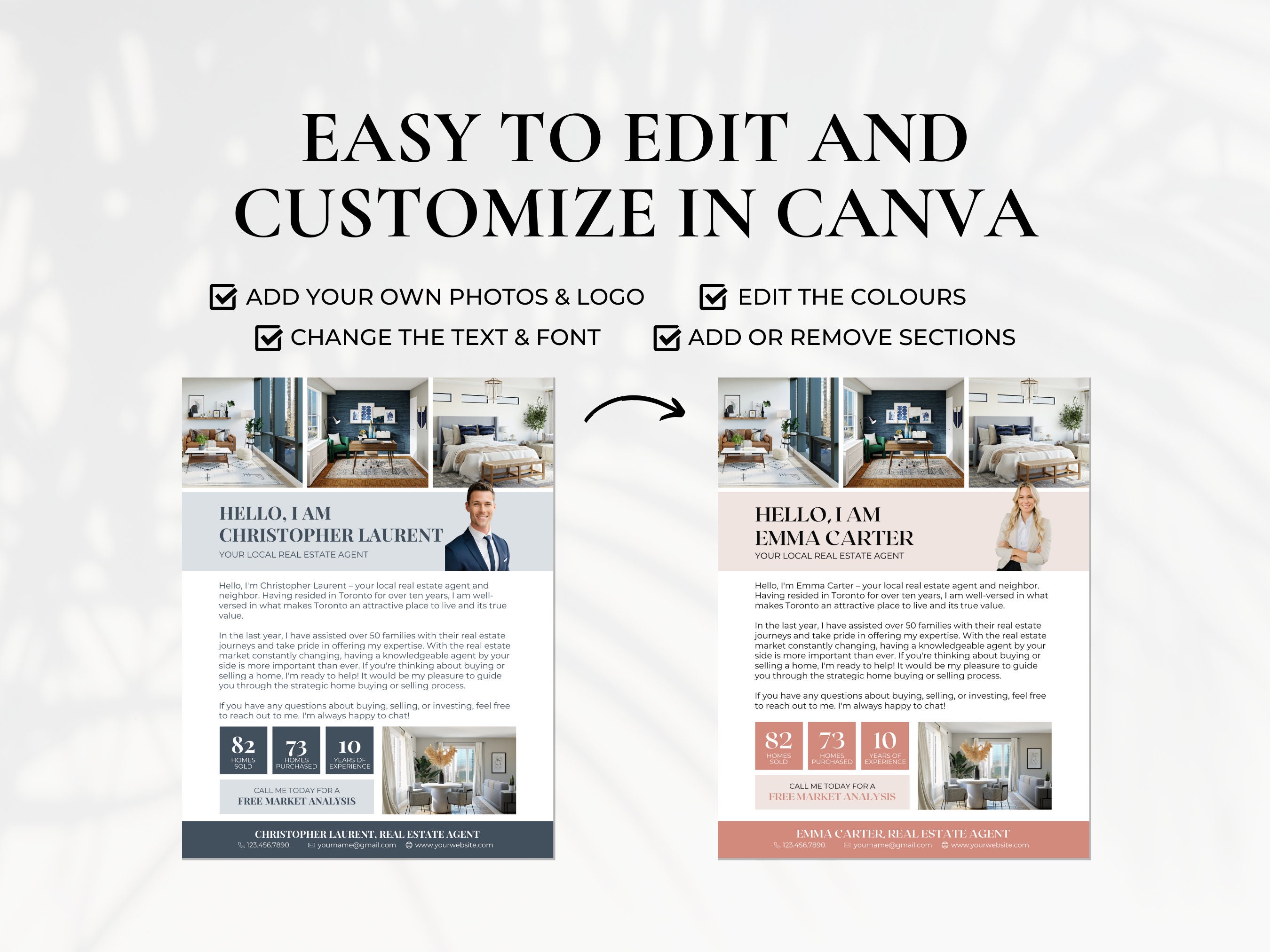 Real Estate Agent Introduction Flyers, New Realtor Flyer, Real Estate ...