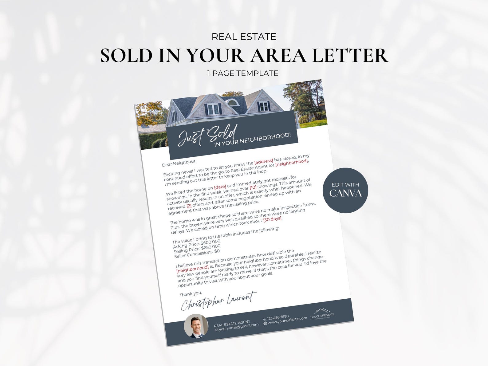 Real Estate Neighborhood Farming Letter, Sold in Your Neighborhood ...