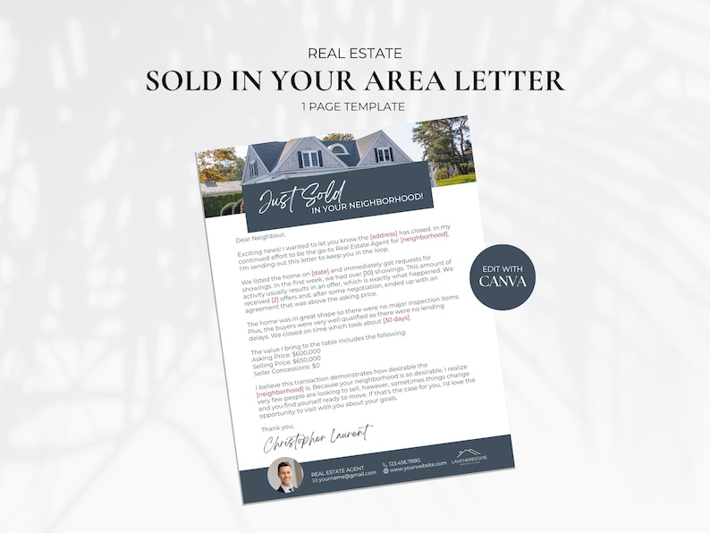 Real Estate Neighborhood Farming Letter, Sold in Your Neighborhood ...
