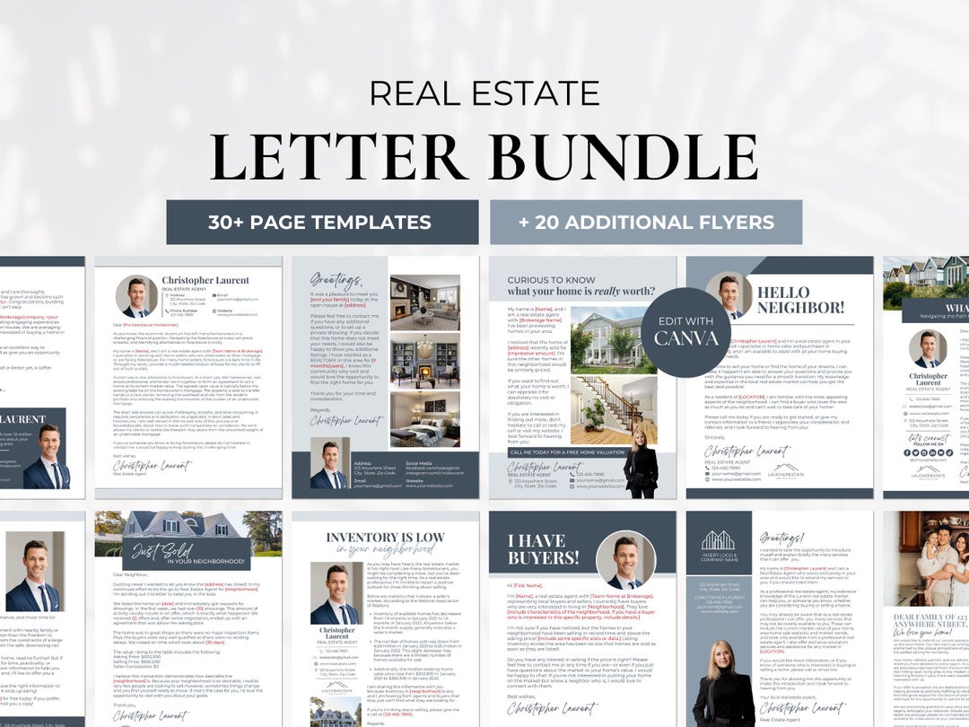 Real Estate Letter Bundle, Realtor Farming Letter, Realtor Prospecting ...