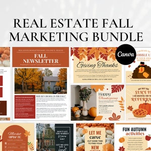 Fall Real Estate Marketing Bundle, Fall Real Estate Pop By, Fall ...