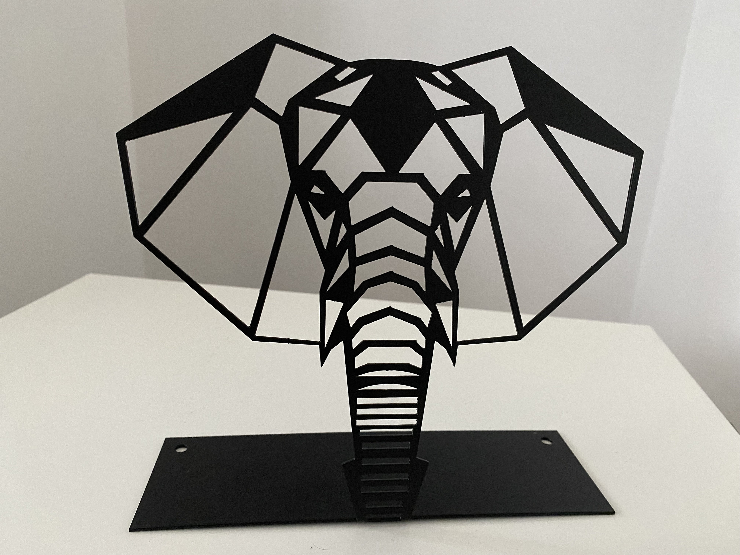 Elephant, Metal Black Modern Design Elephant Décor, Great Decoration ...