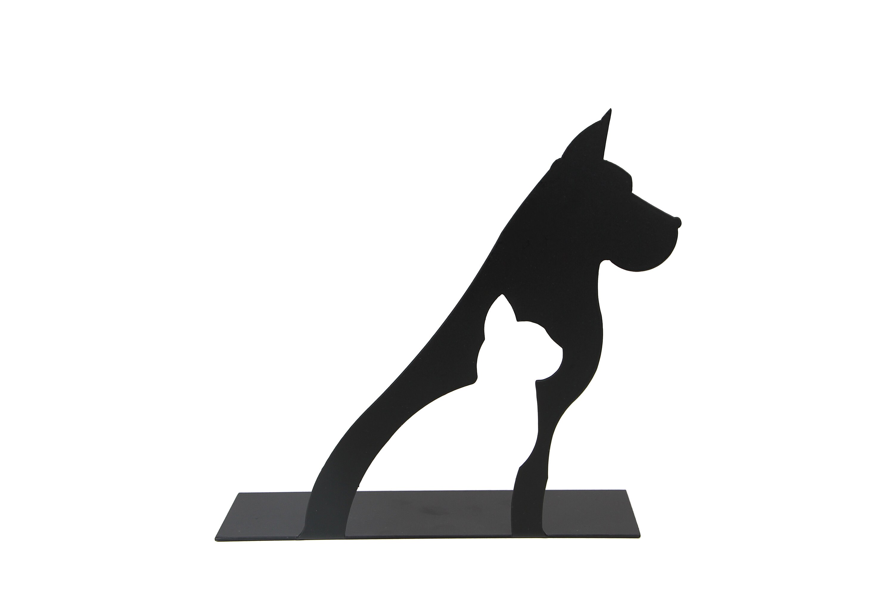 Dog Cat Together, Metal Black Modern Design Dog Cat Together Décor ...