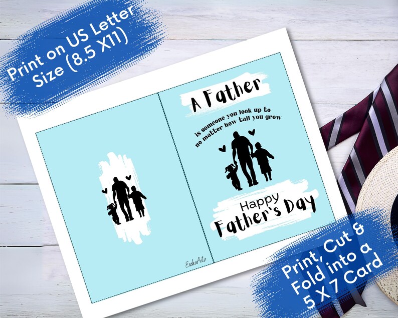 Father's Day Card, Printable Cards, Instant Download, Father's Day Gift ...