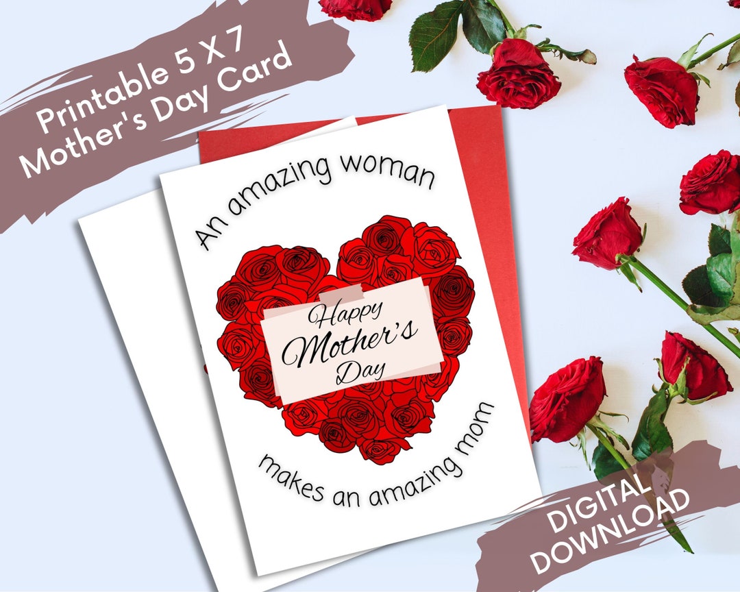 Mother's Day Card, Printable Cards, Instant Download, Mother's Day Gift ...