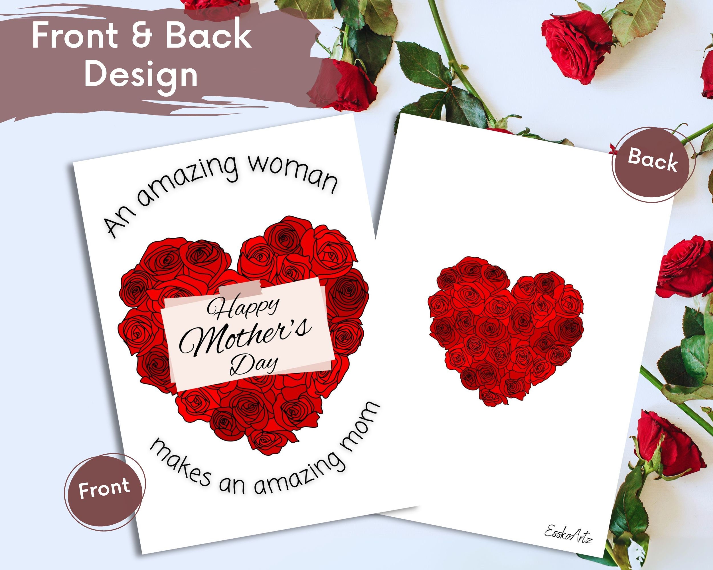 Mother's Day Card, Printable Cards, Instant Download, Mother's Day Gift ...
