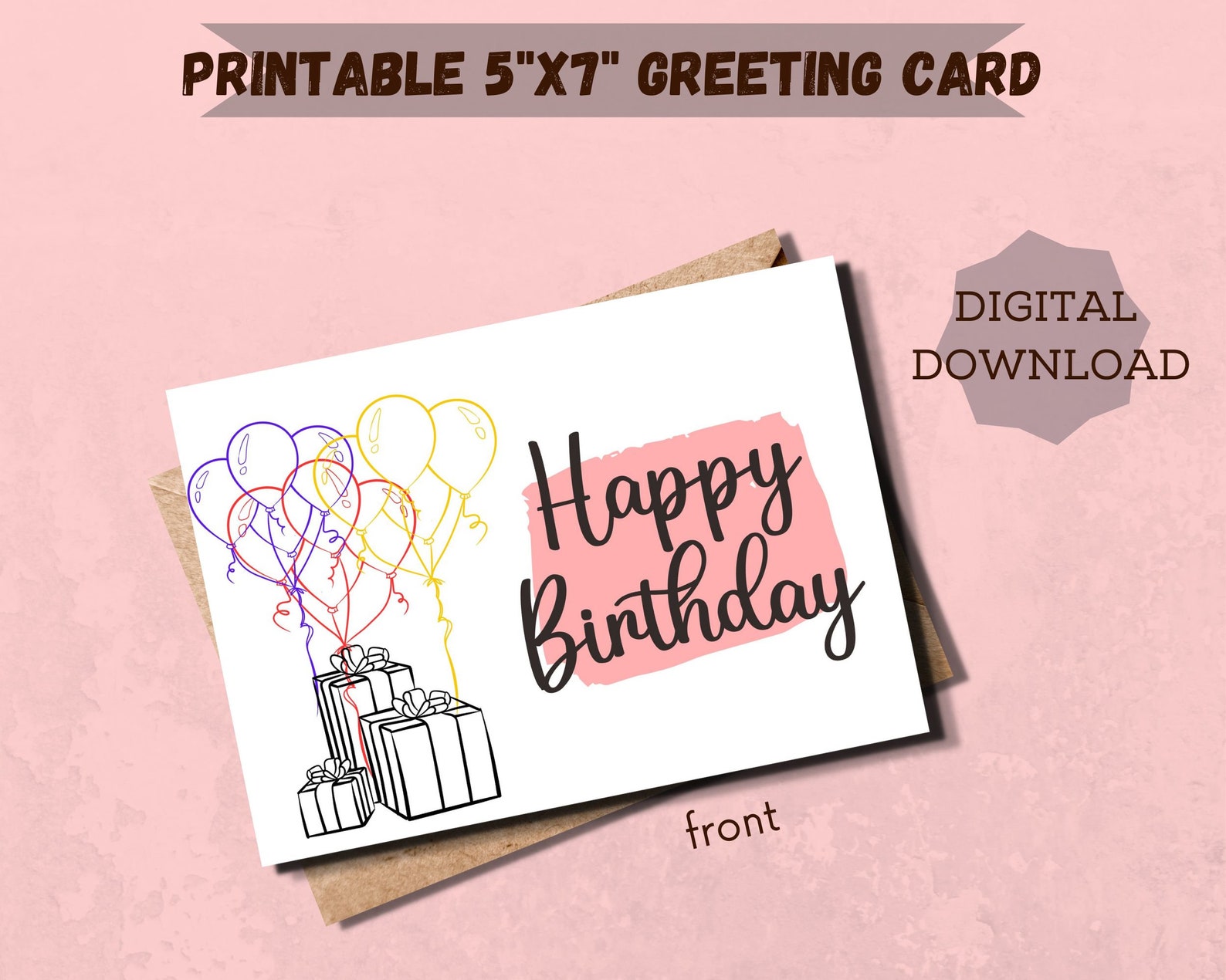 Printable Birthday Card Greeting Cards Printable Digital - Etsy