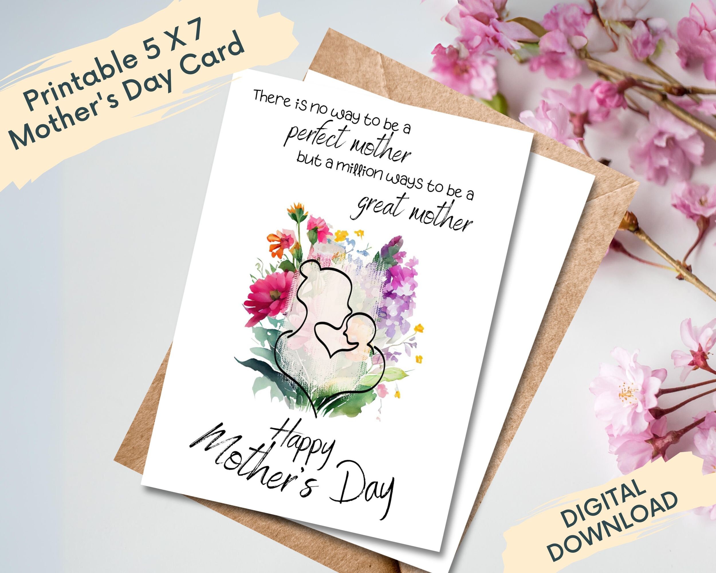 Mother's Day Card, Printable Cards, Instant Download, Mother's Day Gift ...