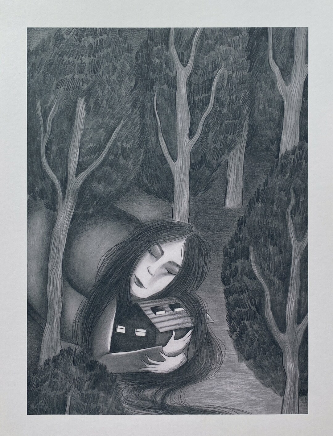 Art Print From Hand-drawn, Original Pencil Drawing: "home" - Etsy