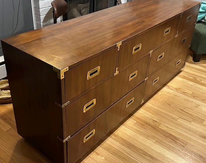Vintage Henredon Campaign-style Dresser – Officers Chest Collection ...