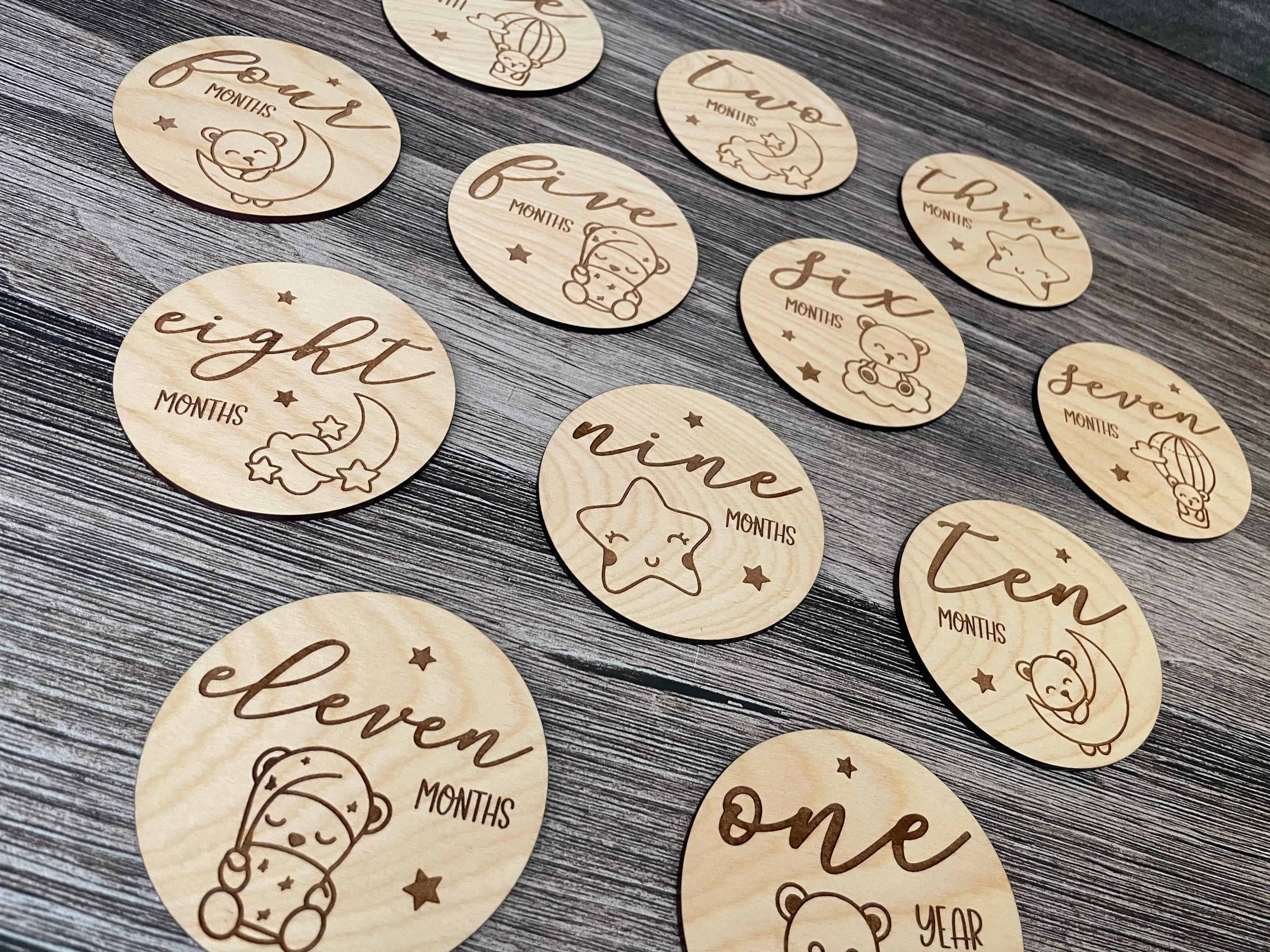 Baby Milestones Laser Cut/engraved Sweet Dreams Set - Etsy