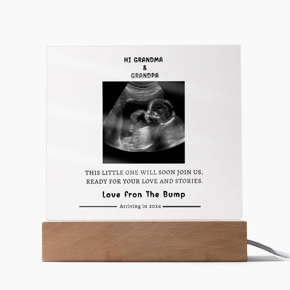 Personalized Ultrasound Acrylic Plaque Custom LED Lamp for Grandparents ...