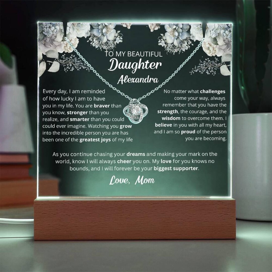 Personalized Daughter Birthday Gift From Mother, From Dad, Acrylic ...