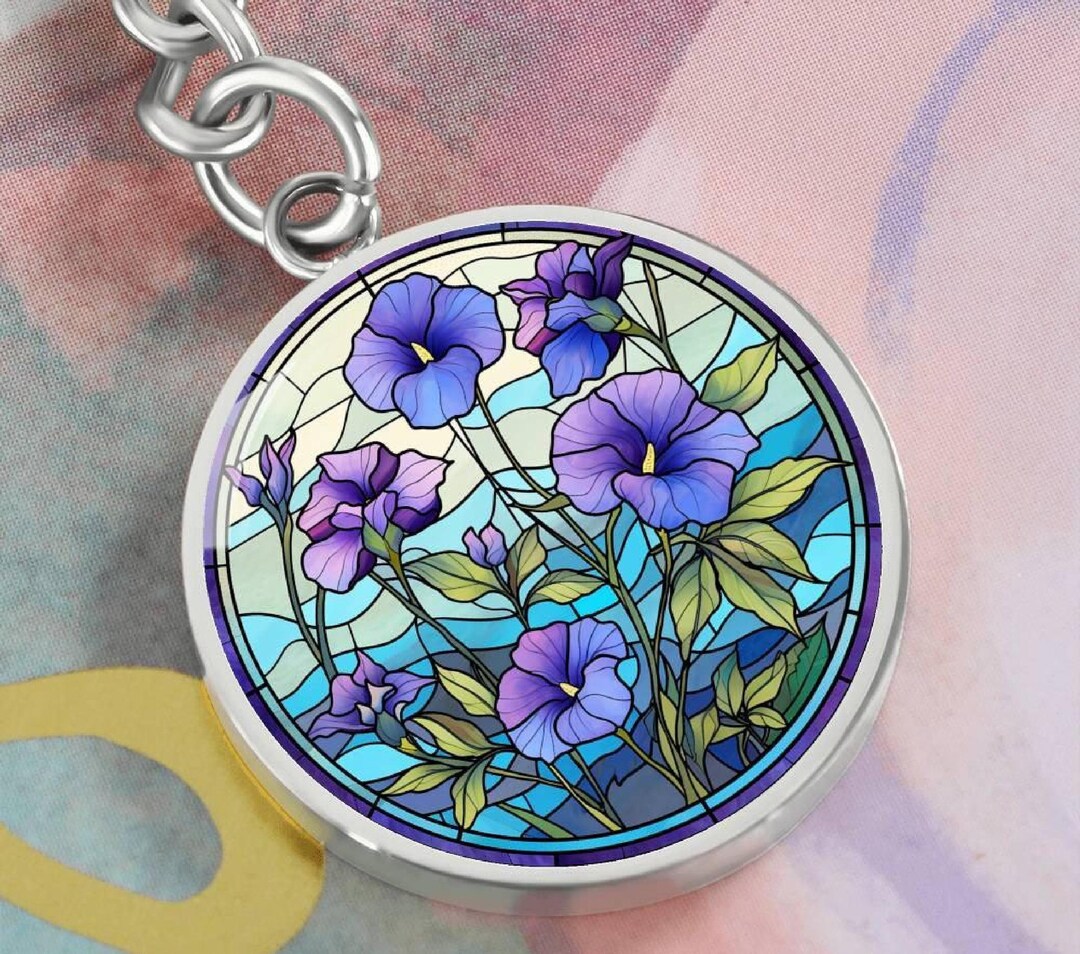 Birth Flower Keychain, Personalized Engraved Keychain, September Flower ...