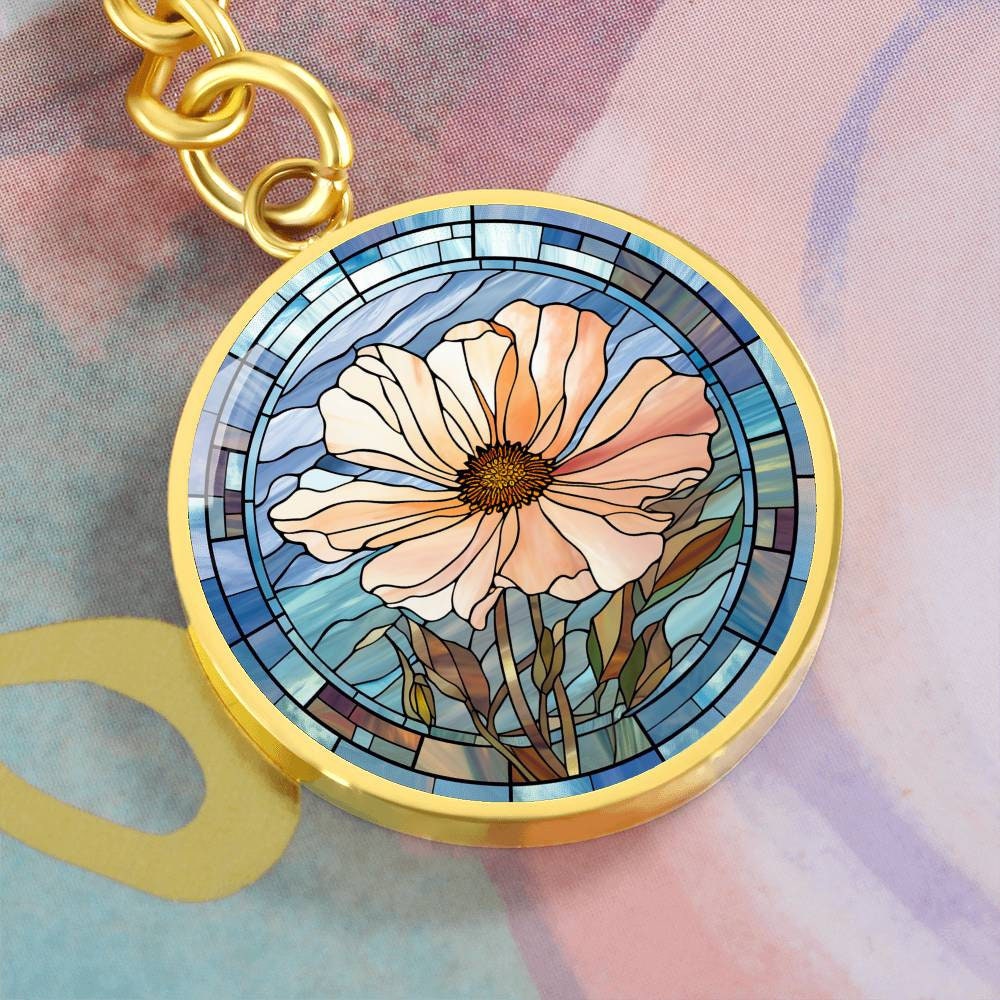 Birth Flower Keychain, Personalized Engraved Keychain, October Month ...