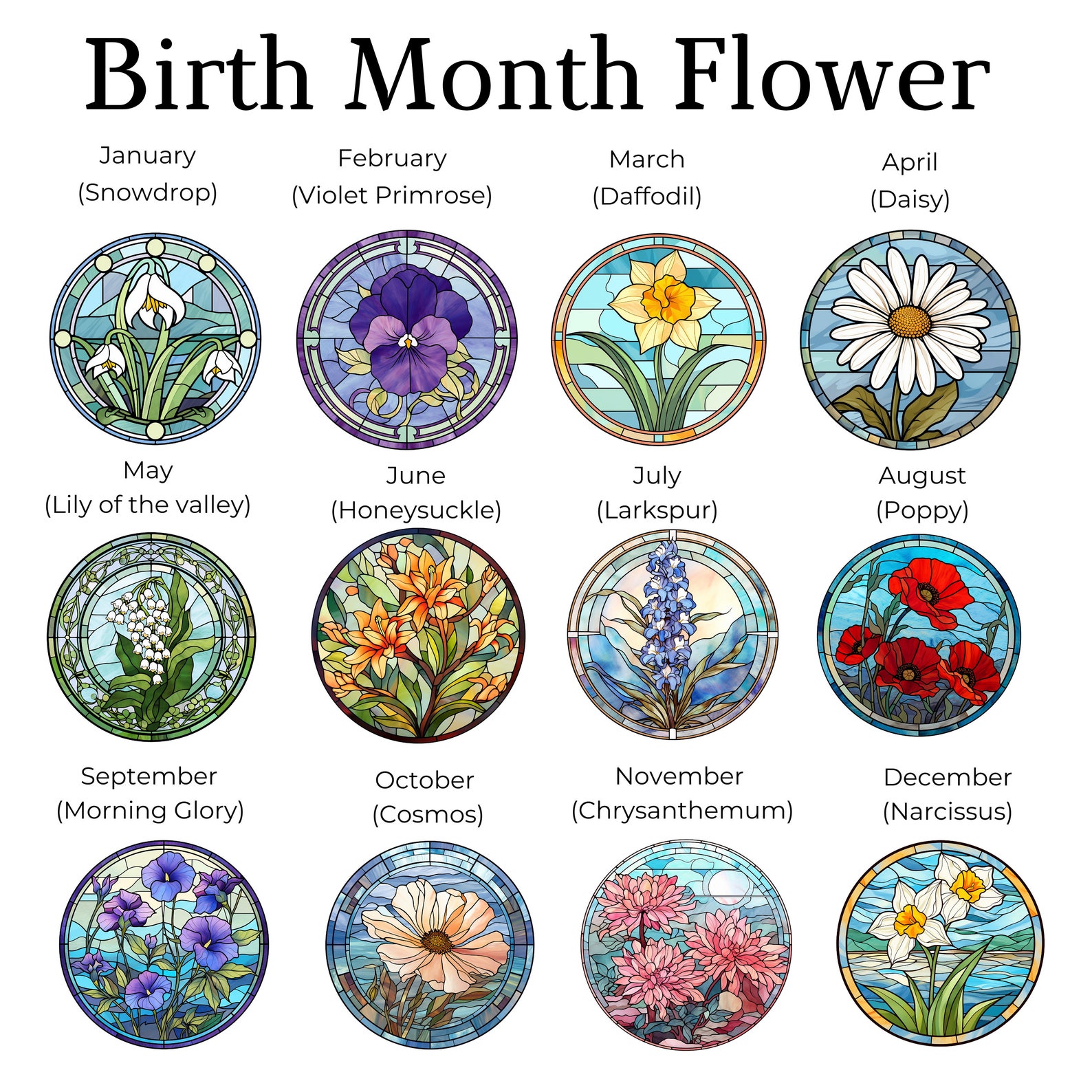 Birth Flower Keychain, Personalized Engraved Keychain, October Month ...
