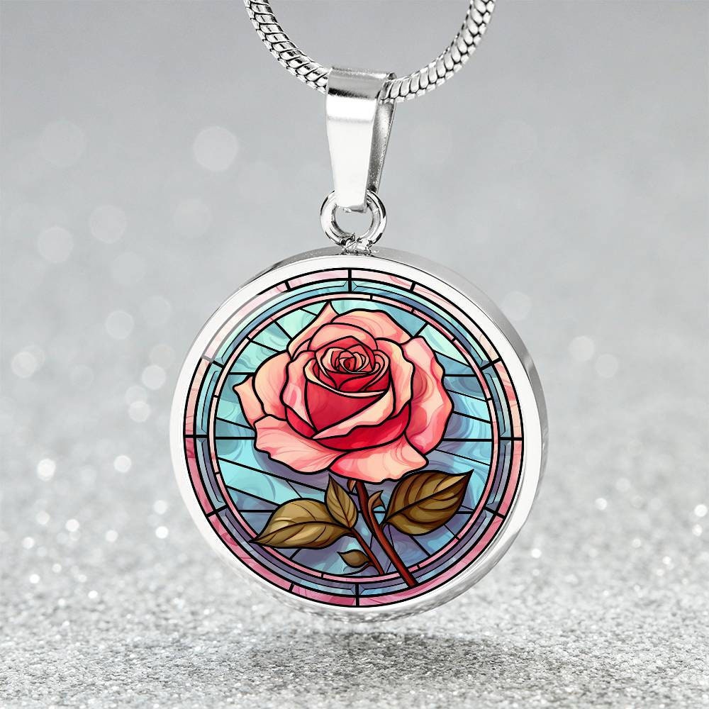 Birth Flower Jewelry, Rose June Birth Flower Month, Engraved Jewelry ...
