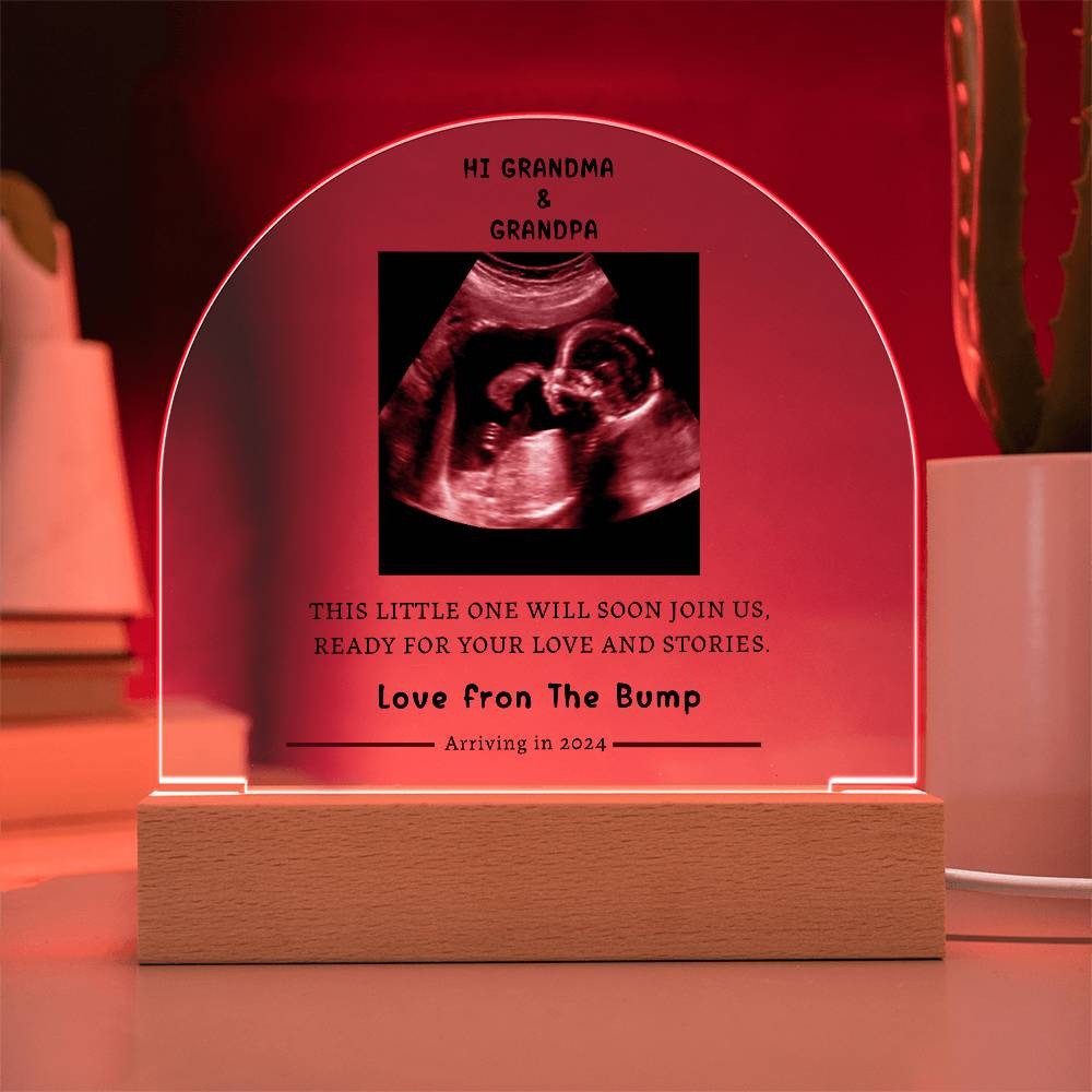 Personalized Ultrasound Acrylic Plaque Custom LED Lamp for Grandparents ...