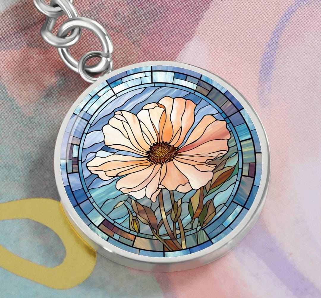 Birth Flower Keychain, Personalized Engraved Keychain, October Month ...